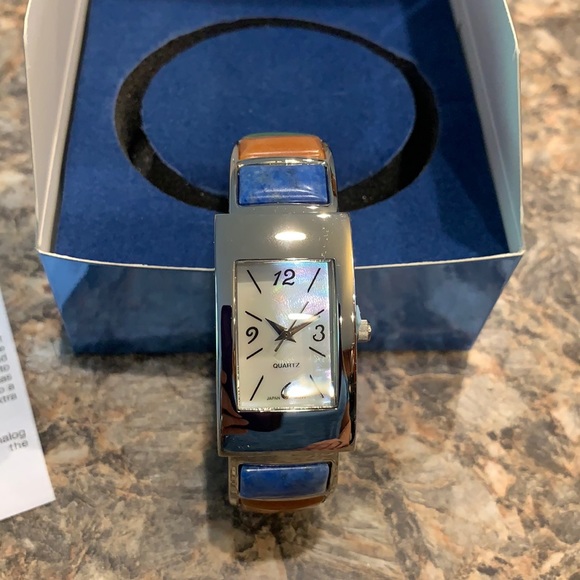 Avon | Accessories | Nib Avon Semi Precious Stone Cuff Watch | Poshmark